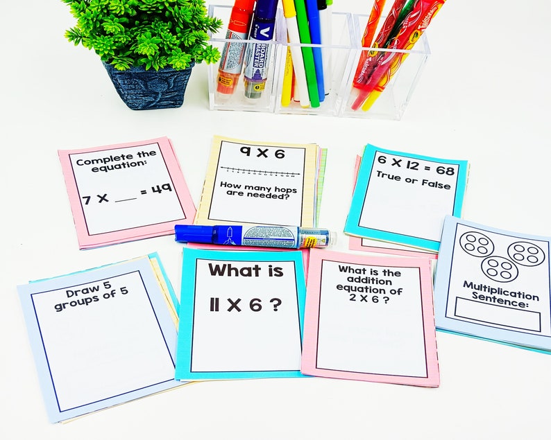 Multiplication 1-12 Task Cards - Etsy