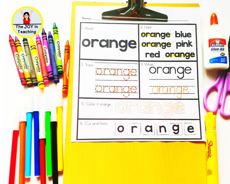 Color Sight Words Worksheet-sight Words Fluency Printable - Etsy