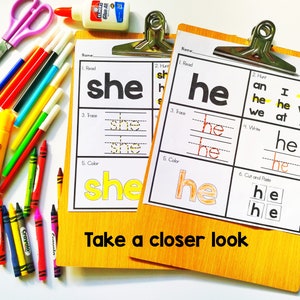 Personal Pronouns Sight Words Worksheet - Sight Words Fluency Printable ...
