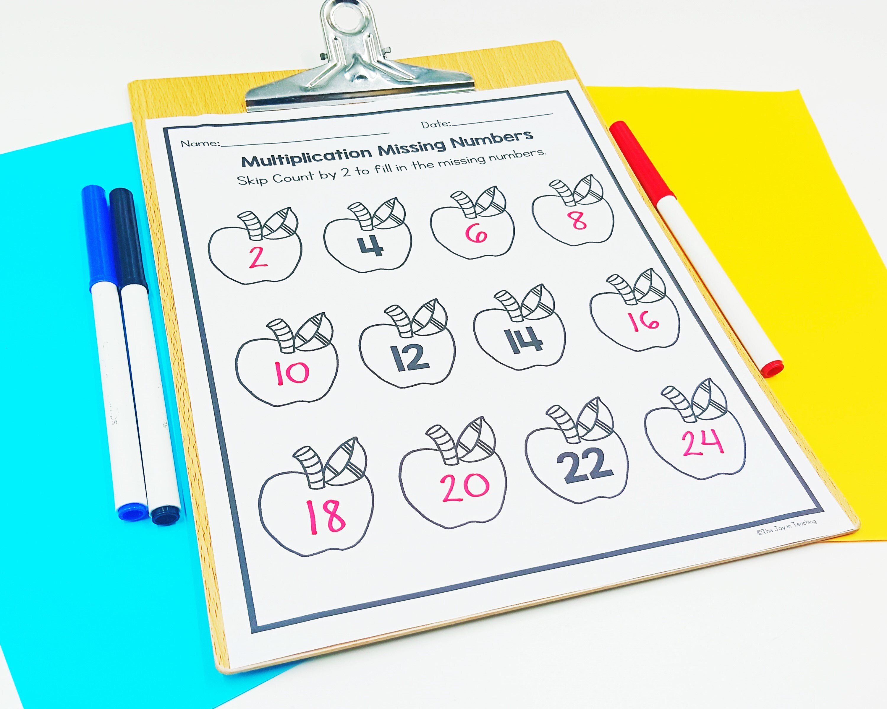 Multiplication Skip Count Missing Numbers Activity - Etsy