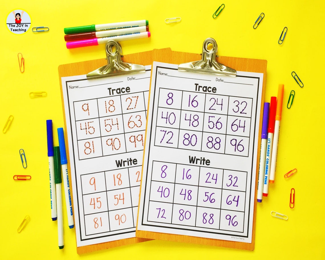 Skip Counting Tracing and Writing Worksheet (Download Now) - Etsy