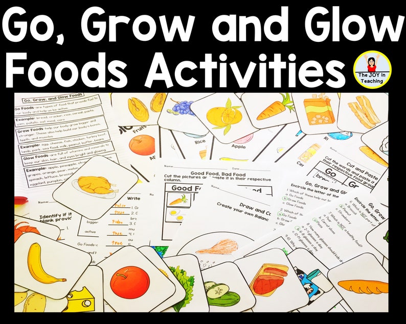 Go, Grow and Glow Foods Activity - Etsy