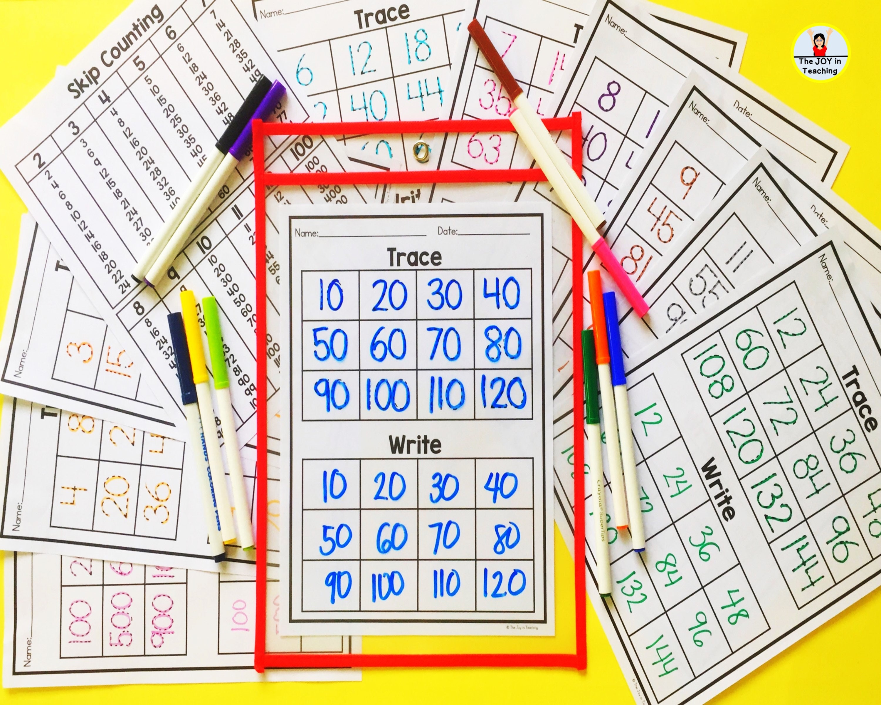 Skip Counting Tracing and Writing Worksheet (Download Now) - Etsy