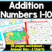 Addition Numbers 1-10 Worksheet - Etsy