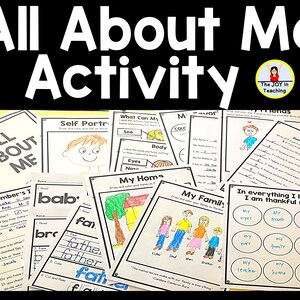 All About Me Activity for Kindergarten and First Grade - Etsy