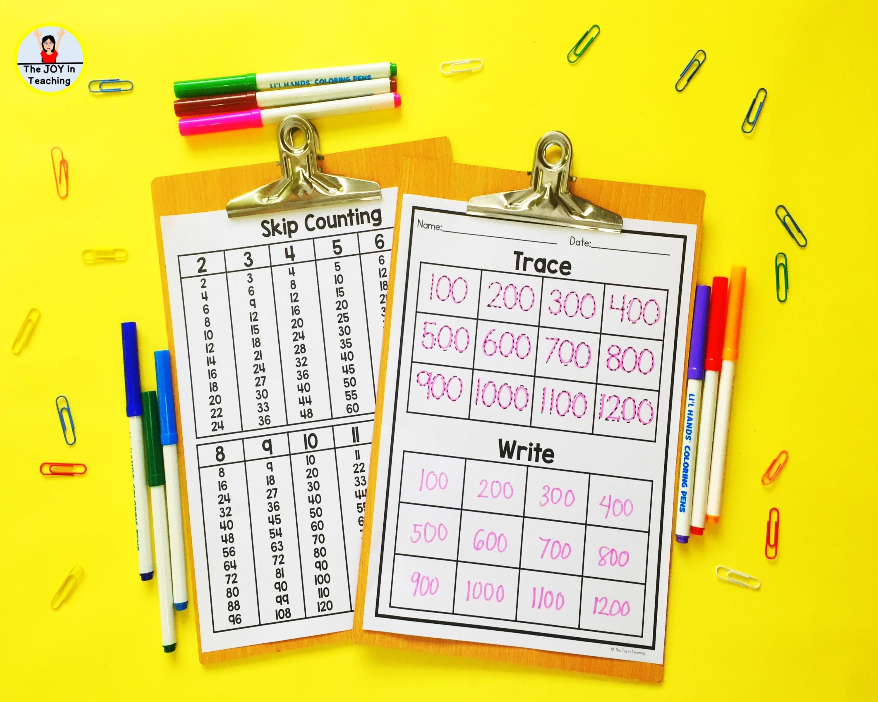 Skip Counting Tracing and Writing Worksheet (Download Now) - Etsy