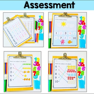 Numbers 1-10 Assessment Worksheet-numbers 1-10 Counting-numbers 1-10 ...