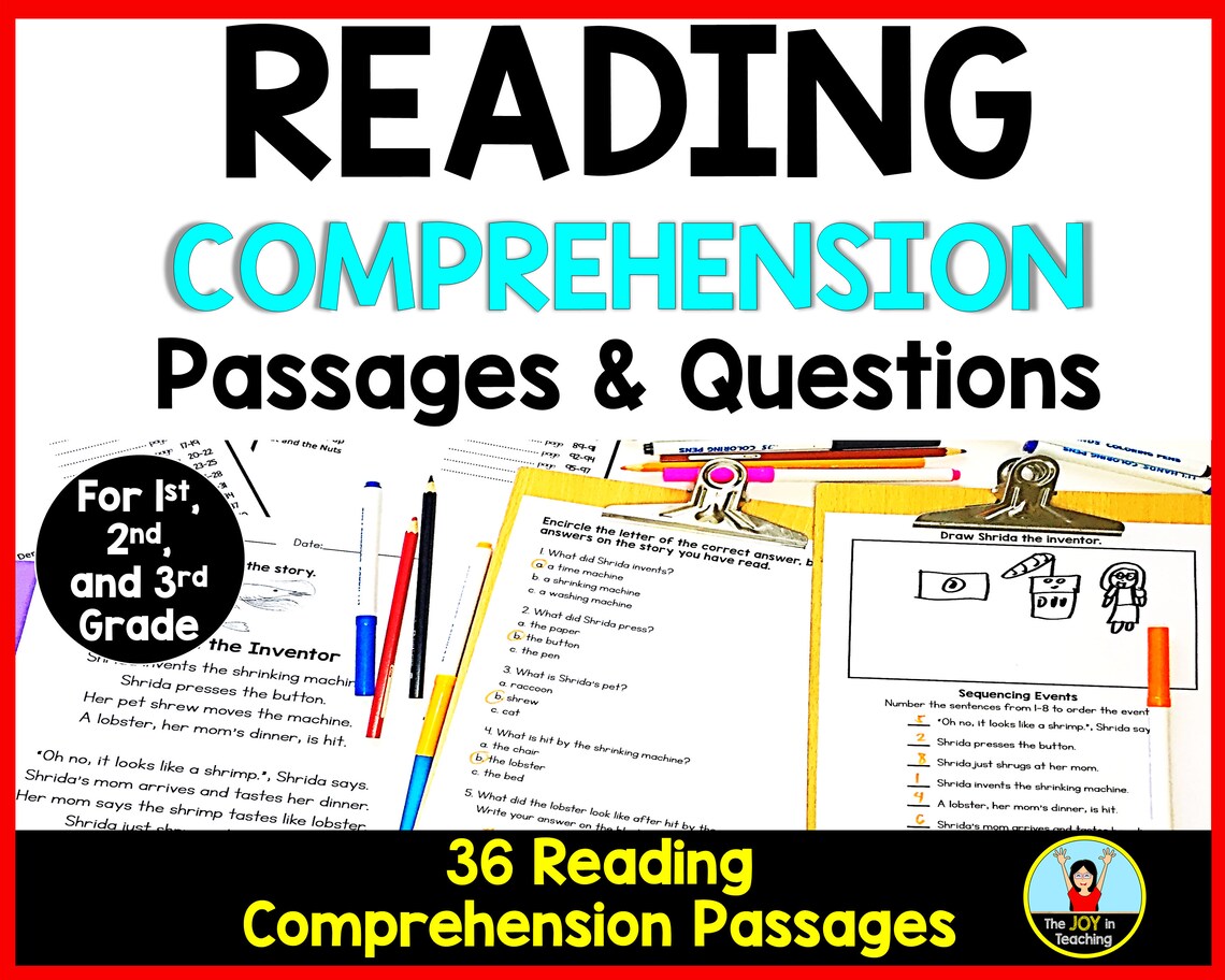 Second Grade Reading Comprehension Passages - Etsy