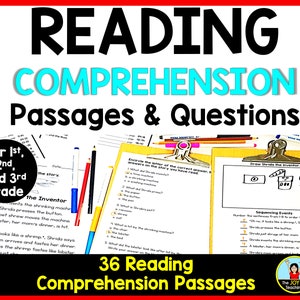 Second Grade Reading Comprehension Passages - Etsy