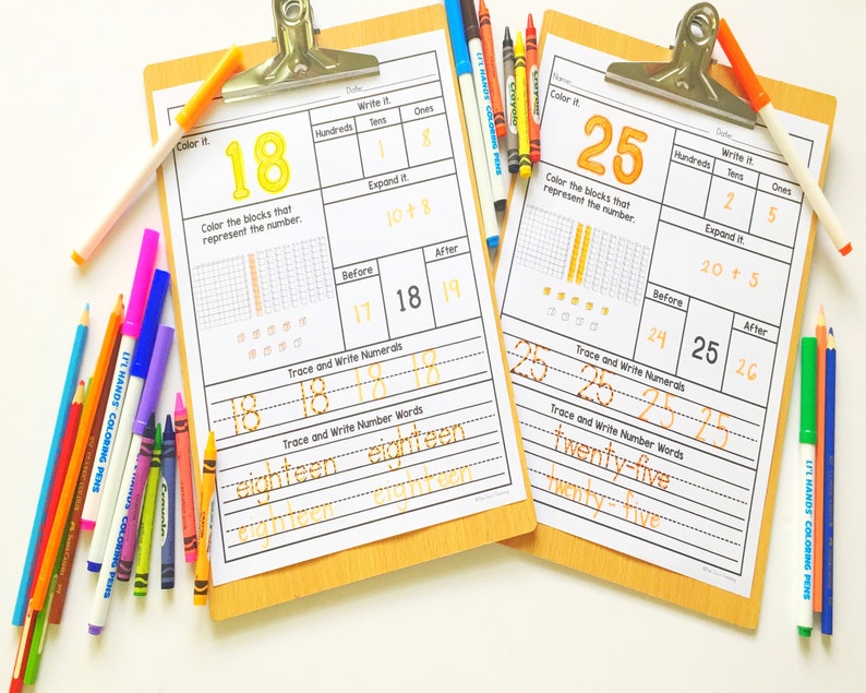 Number Sense Numbers 1-120 Worksheet - Etsy