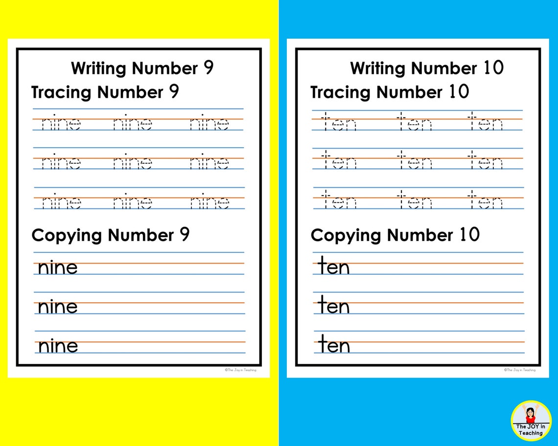Number Words 0-20 Worksheet - Etsy