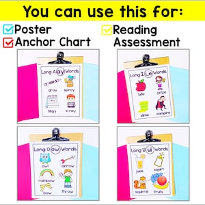 Long Vowel Posters - Etsy