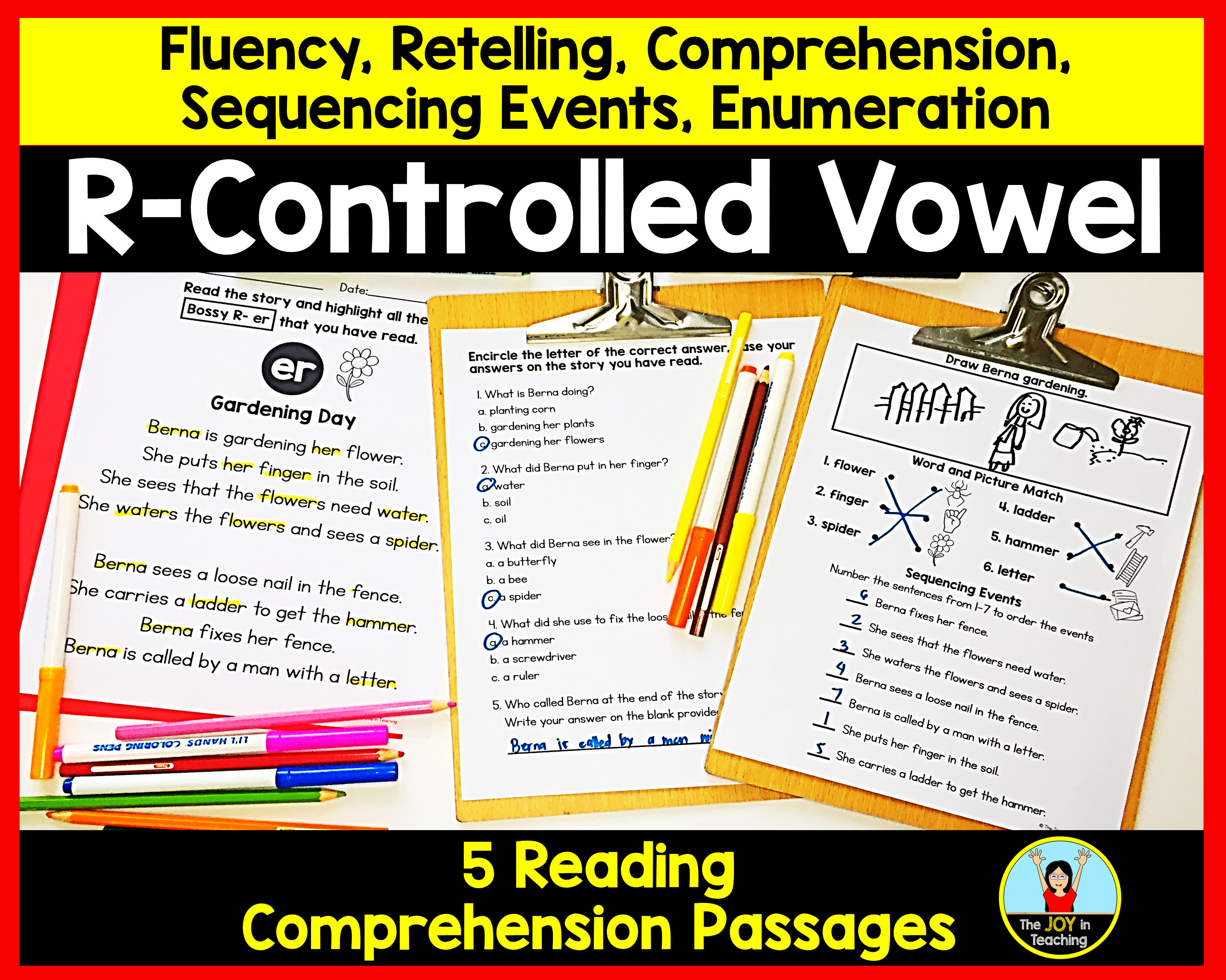 R-controlled Vowel Reading Comprehension Passage - Etsy