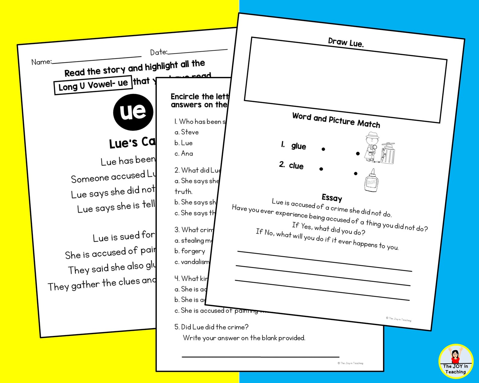 Long Vowel U Reading Comprehension Passage - Etsy