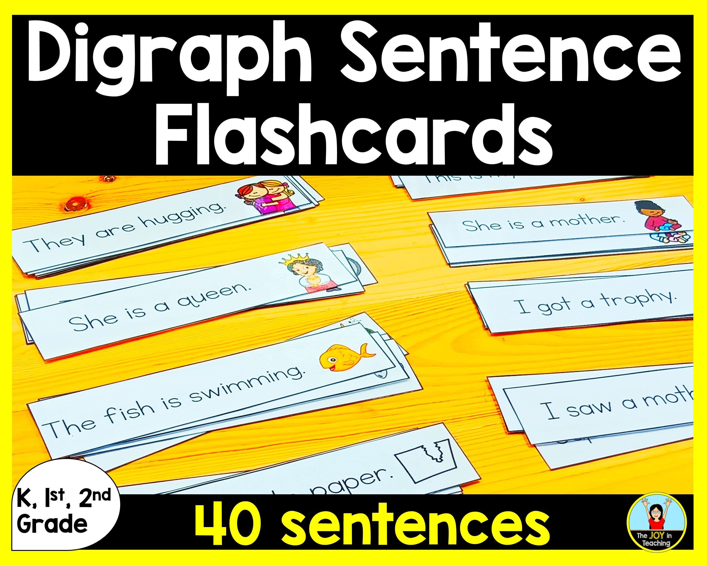 Digraph Sentence Flashcards - Etsy