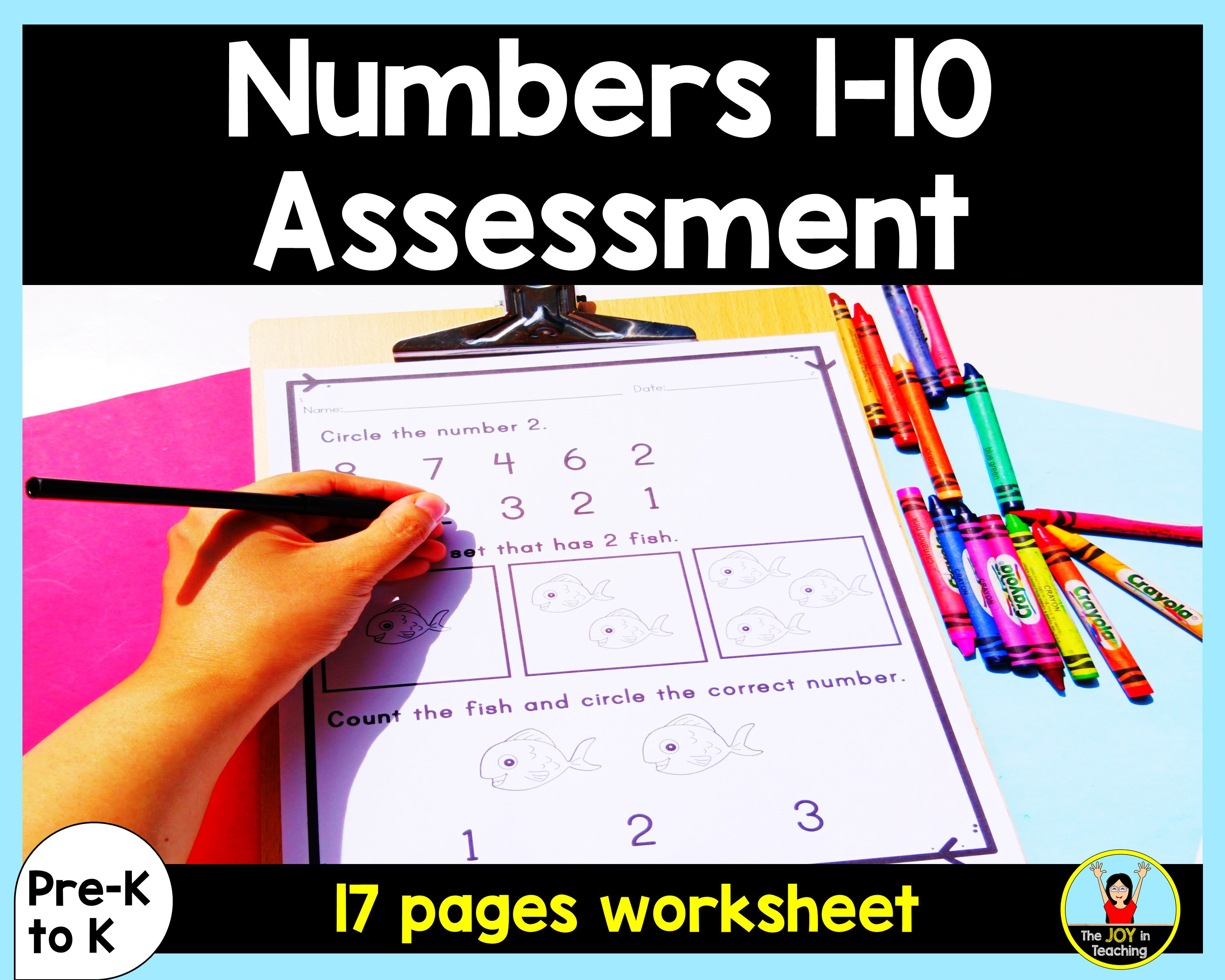 Numbers 1-10 Assessment Worksheet-numbers 1-10 Counting-numbers 1-10 ...