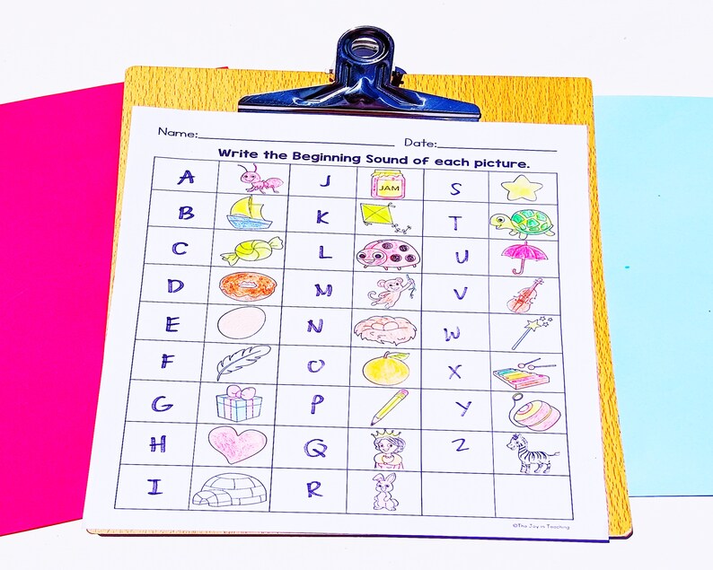 Phonics Assessment Worksheet - Etsy