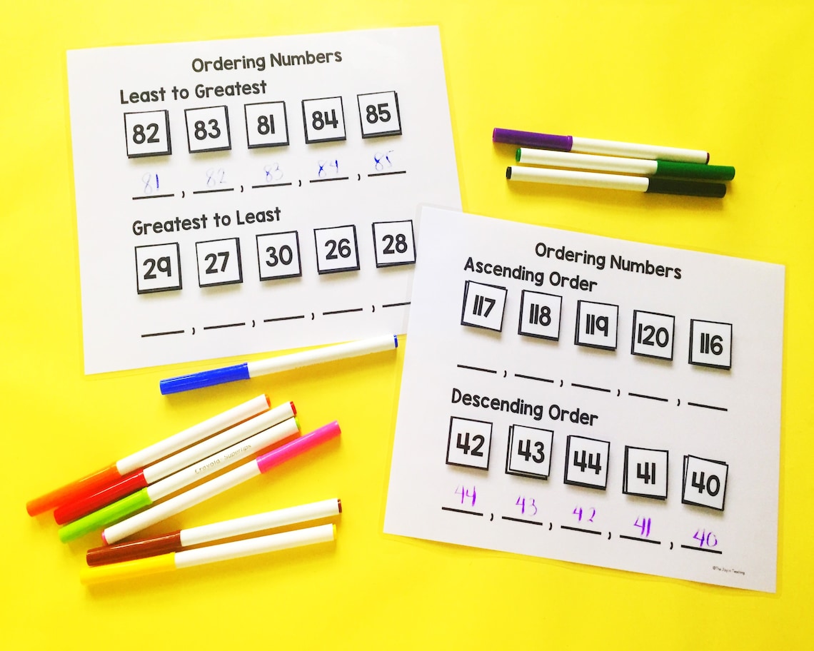 Number Math Center Activity - Etsy