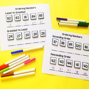 Number Math Center Activity - Etsy