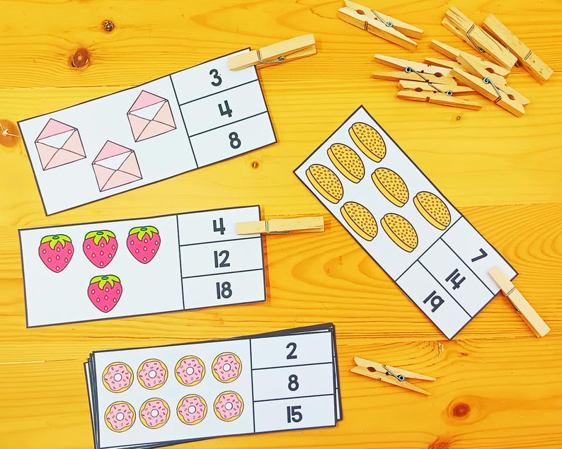 Counting Numbers 1-20 Task Cards - Etsy