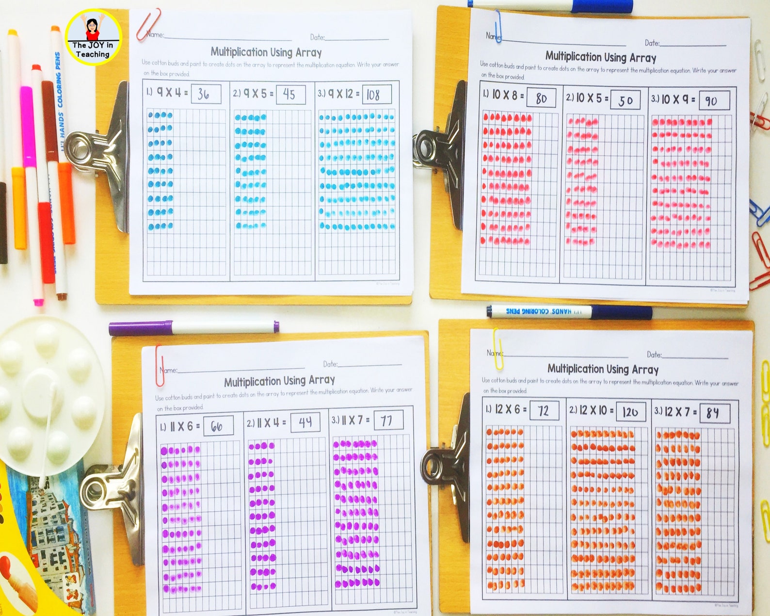 Multiplication Using Array Worksheet - Etsy