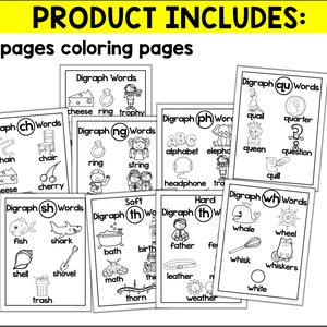 Digraph Coloring Pages - Etsy