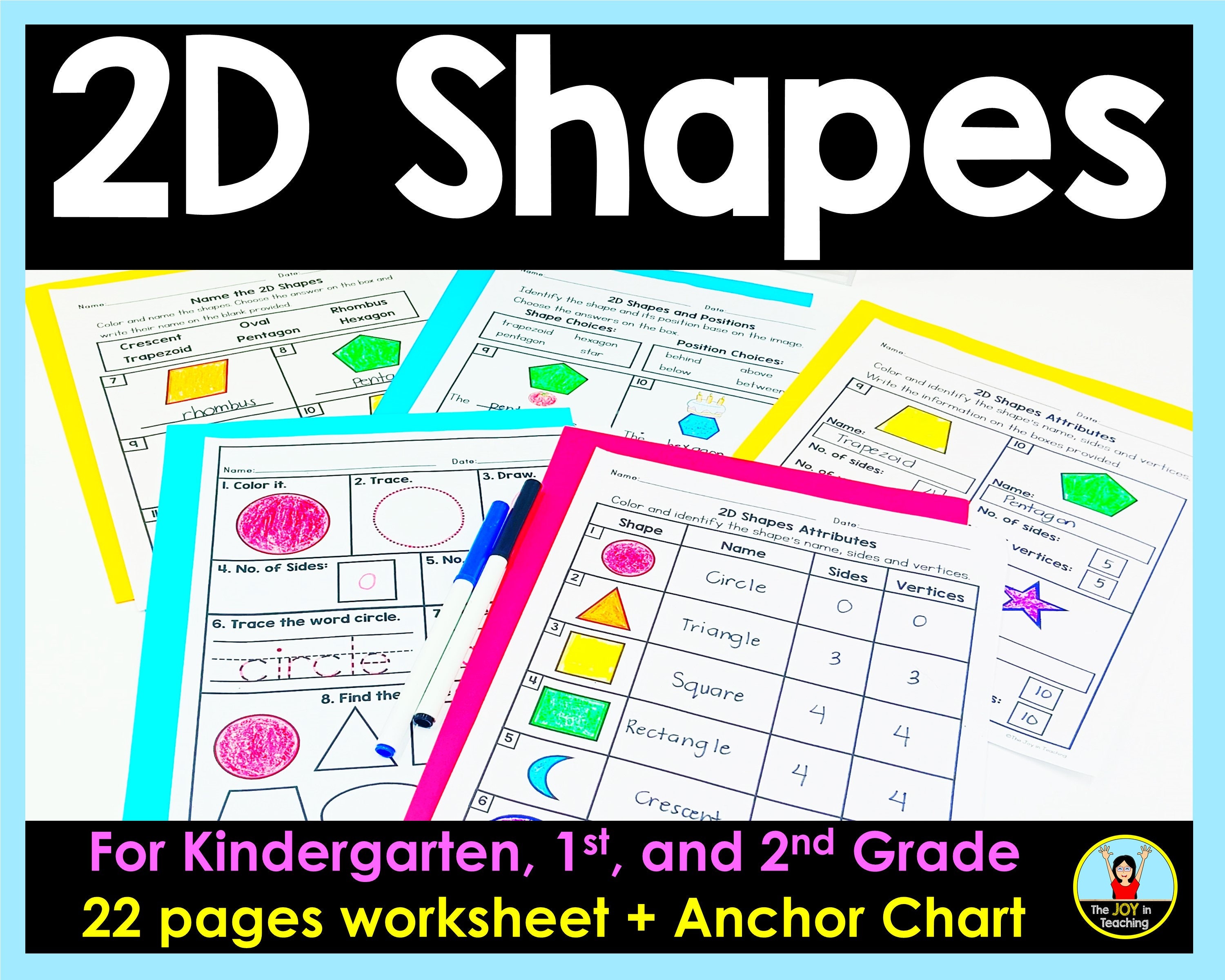 2D Shapes Worksheet - Etsy