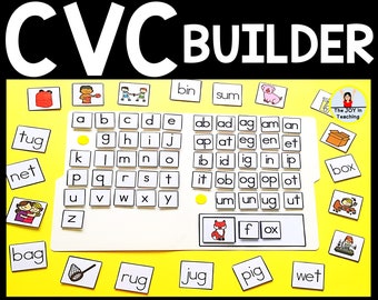 Word Family at CVC Reading Game Beginning Phonics Activity - Etsy