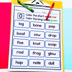 Short Vowel and Long Vowel Word Hunt | Etsy