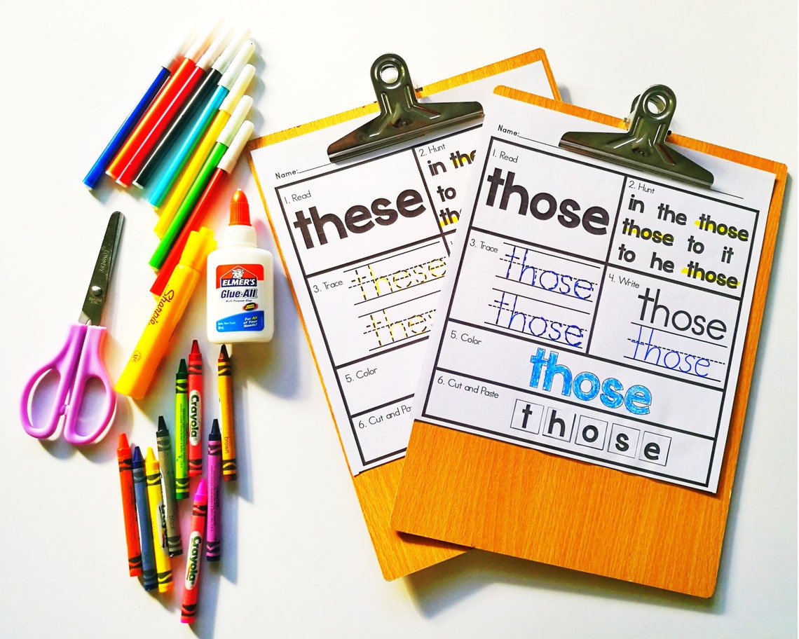 25 Sight Words Worksheet-sight Words Fluency Printable - Etsy