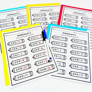 Multiplication 1-12 Worksheet - Etsy