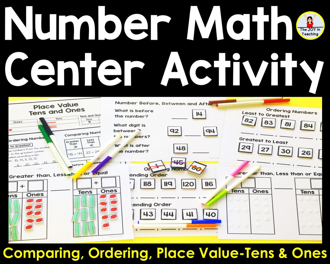 Number Math Center Activity - Etsy