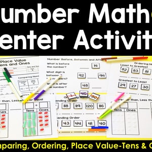 Number Math Center Activity - Etsy