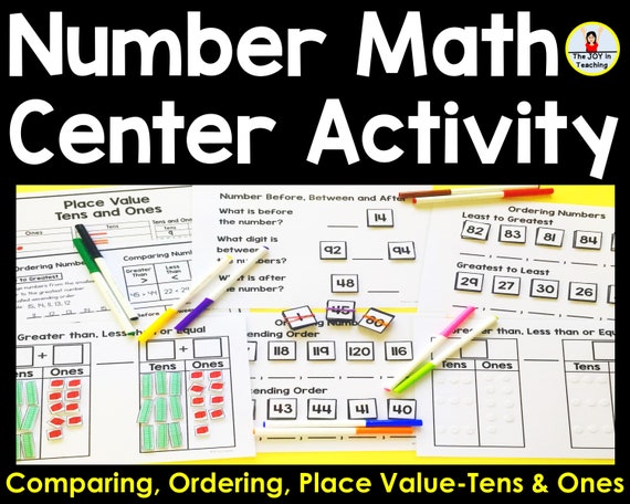 Number Math Center Activity - Etsy
