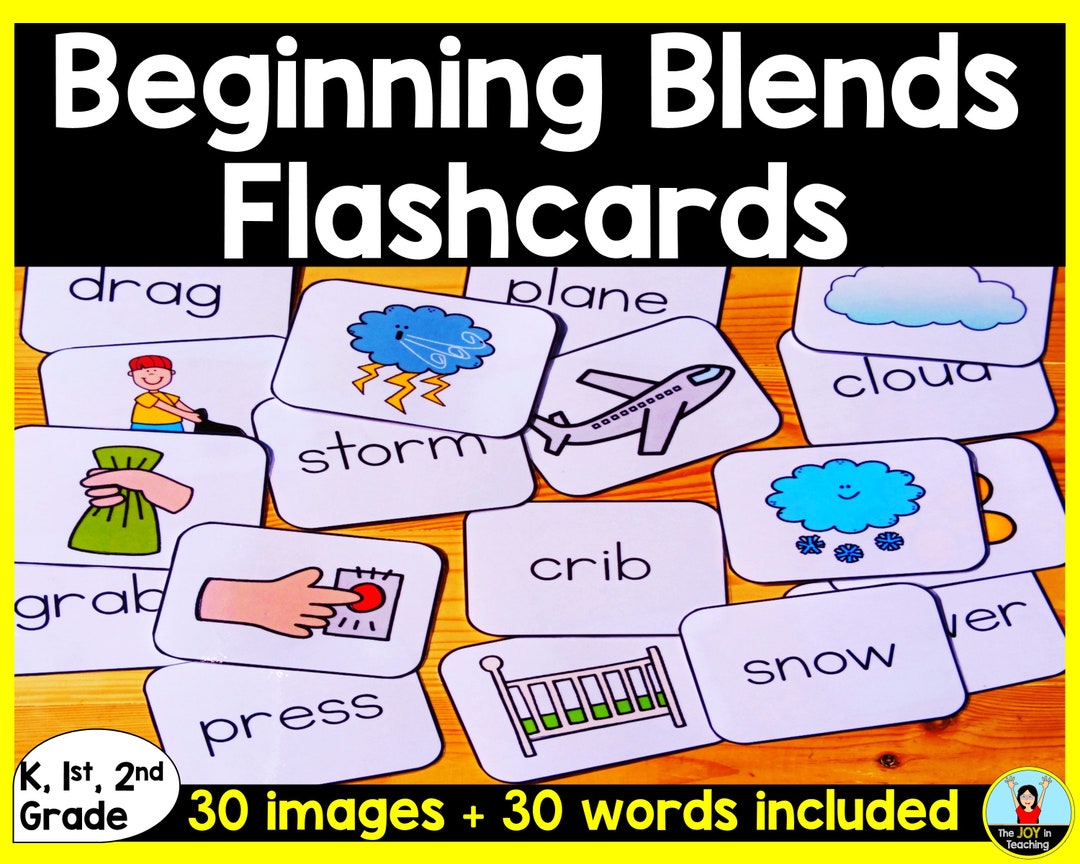 Beginning Blends Flashcards - Etsy