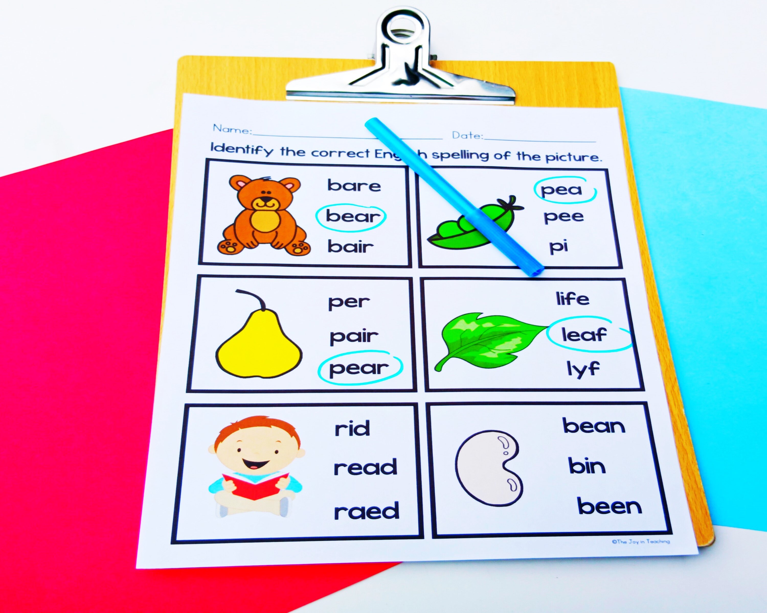Long Vowel Spelling Worksheet - Etsy
