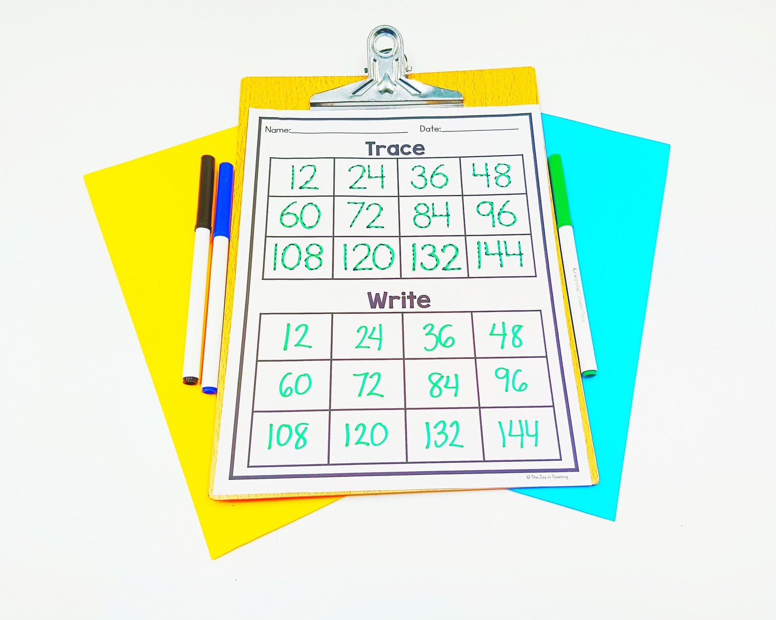 Skip Counting Tracing and Writing Worksheet - Etsy
