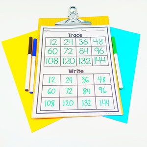 Skip Counting Tracing and Writing Worksheet - Etsy