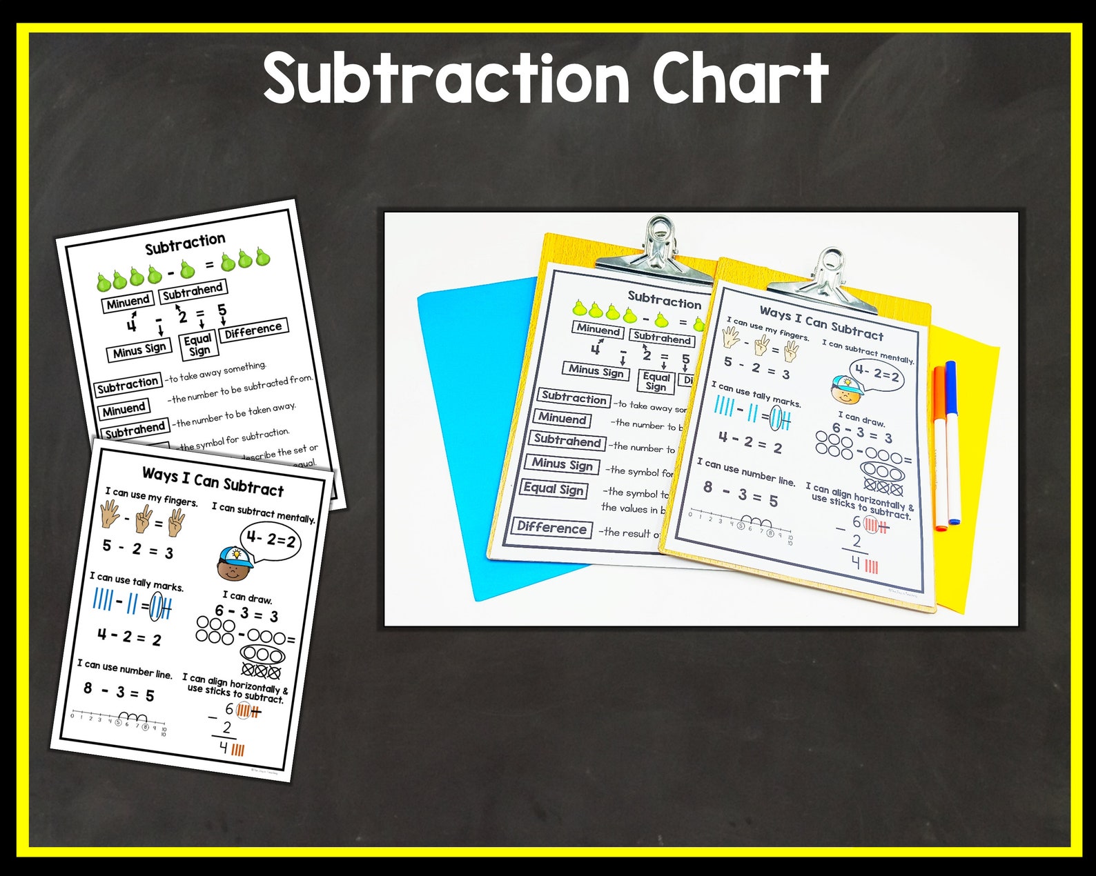Subtraction Numbers 1-10 Worksheet - Etsy