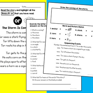 R-controlled Vowel Reading Comprehension Passage - Etsy