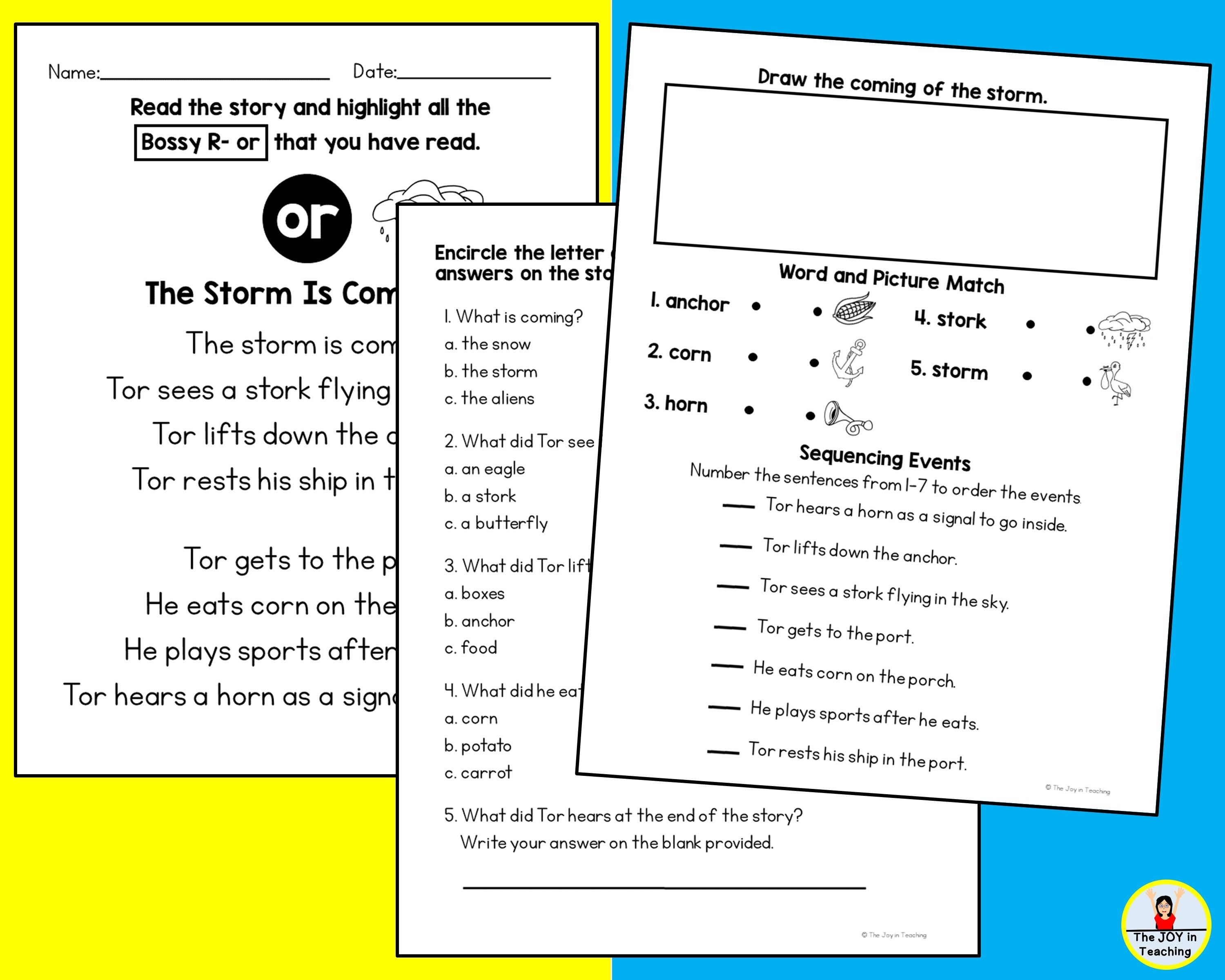 R-controlled Vowel Reading Comprehension Passage - Etsy
