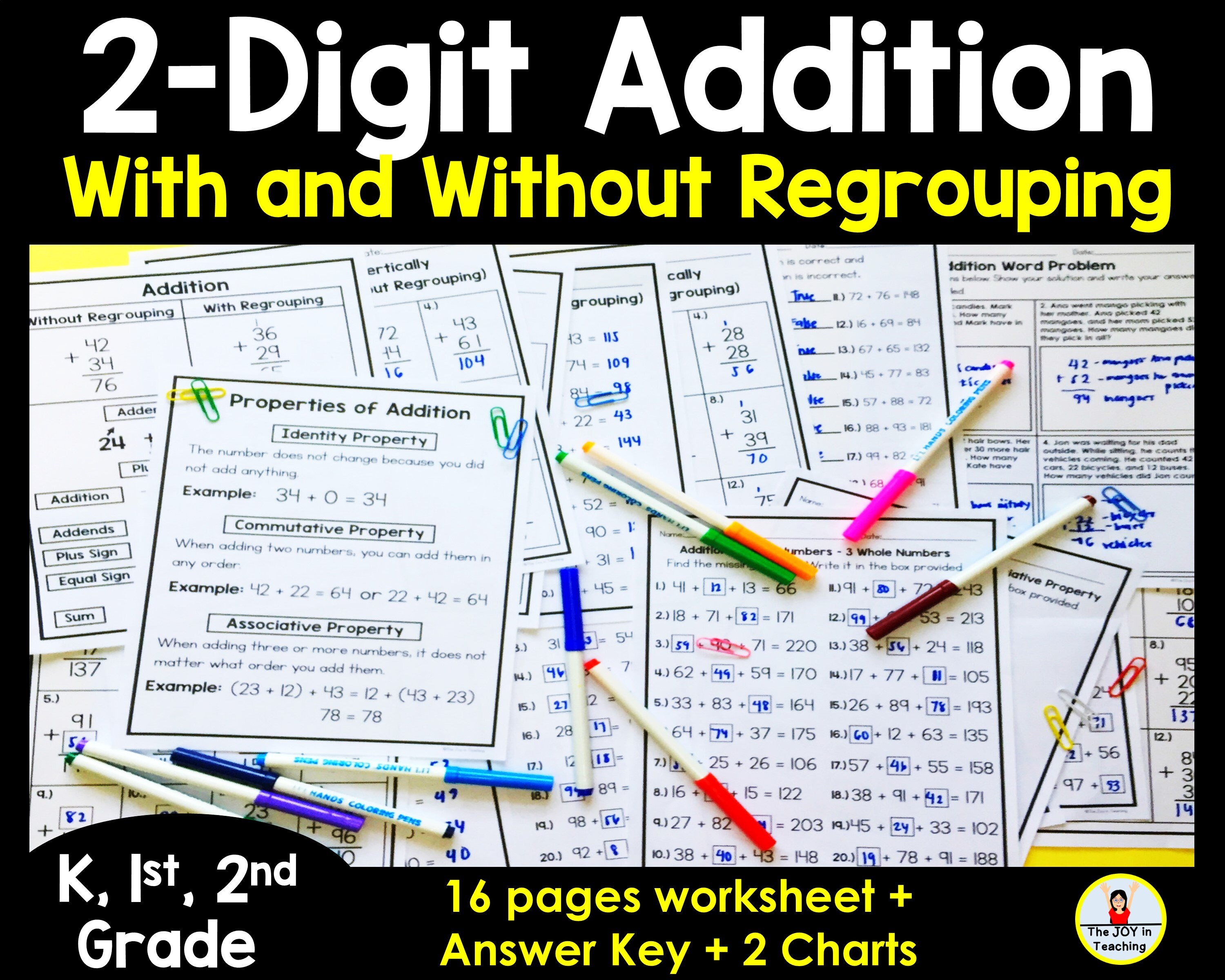 2-digit Addition Worksheet - Etsy