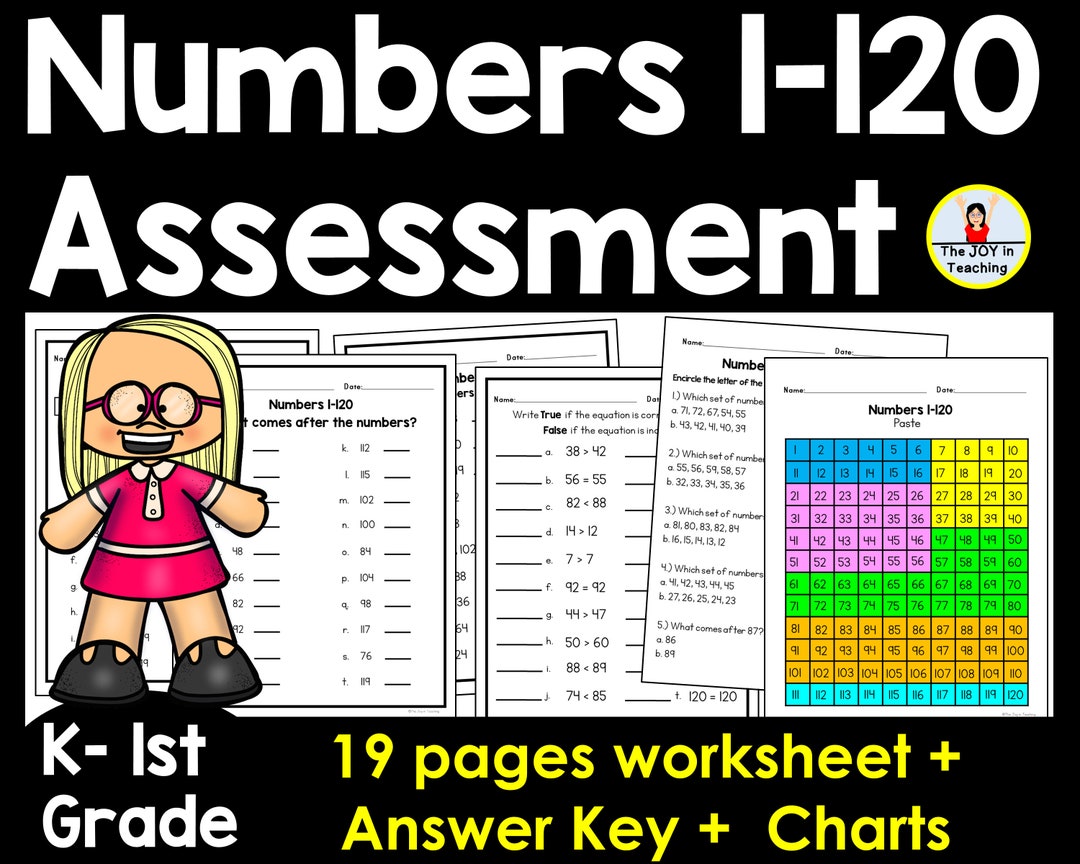 Numbers 1-120 Assessment Worksheet - Etsy