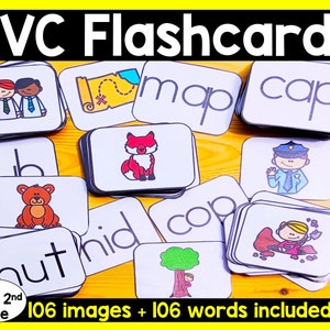 CVC Flashcards - Etsy