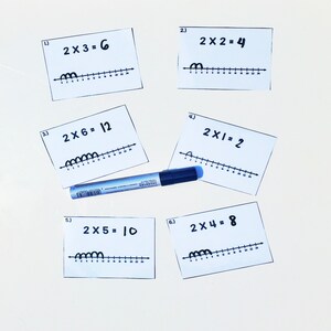 Multiplication Using Number Line Worksheet - Etsy