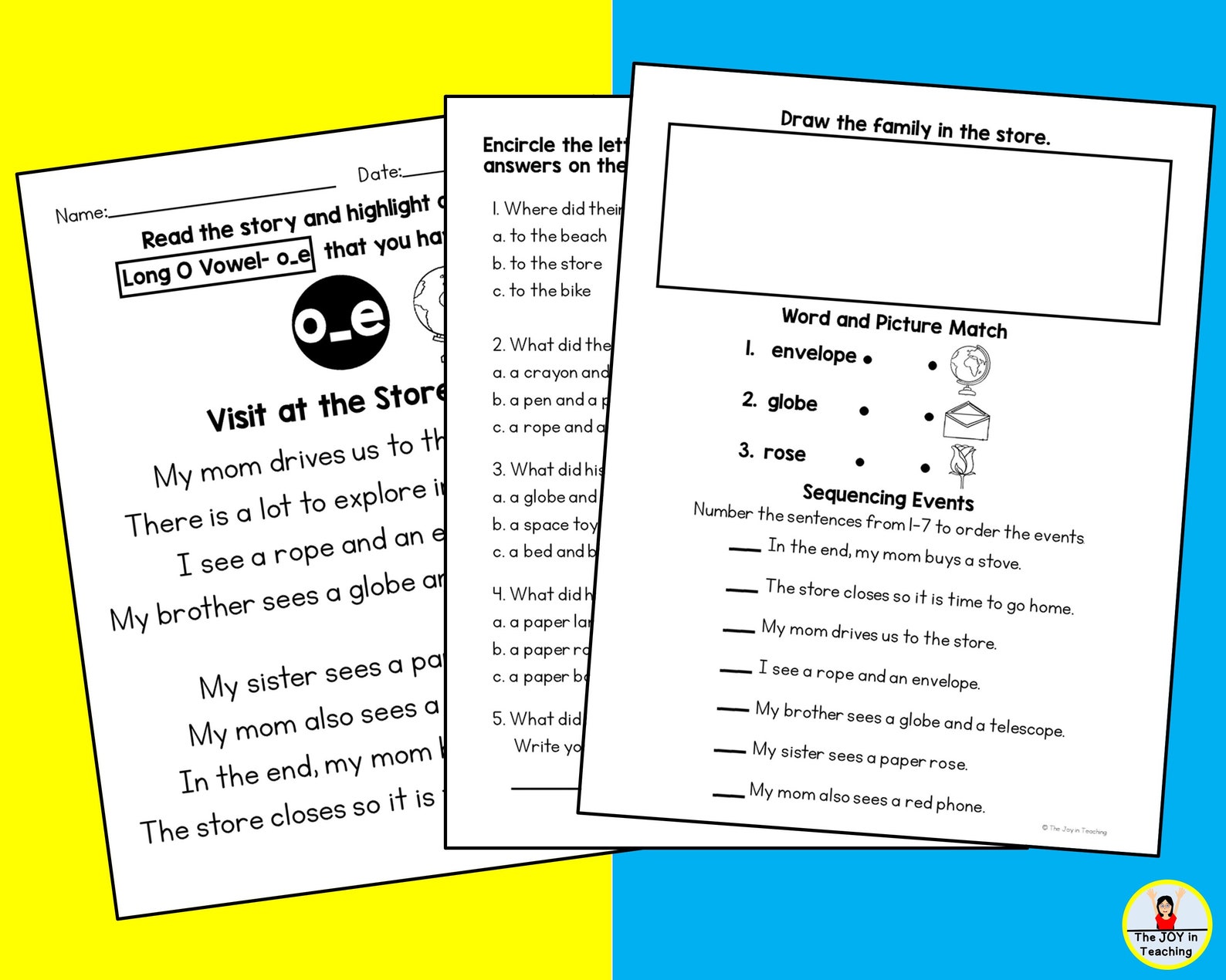 Long Vowel O Reading Comprehension Passage (Instant Download) - Etsy