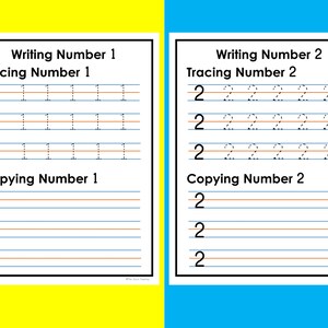 Numbers 0-20 Tracing and Writing Worksheet - Etsy