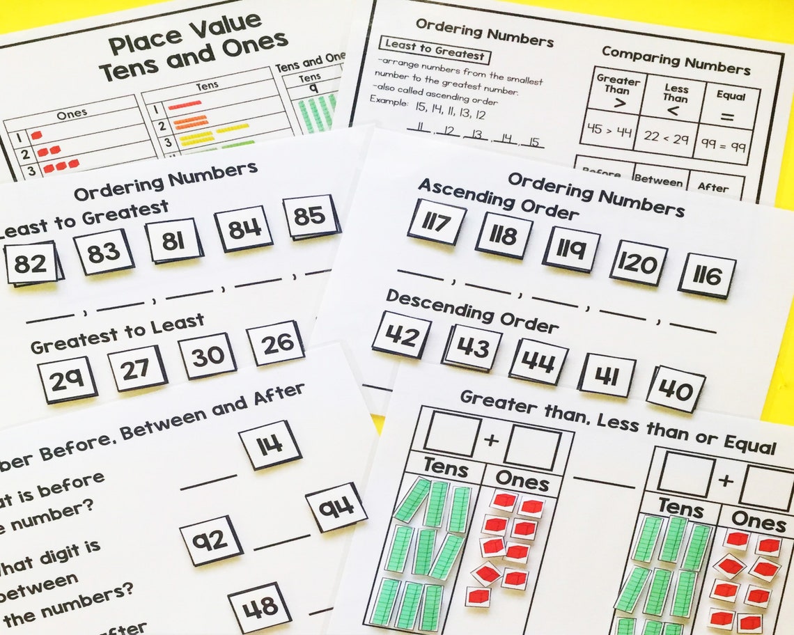 Number Math Center Activity - Etsy