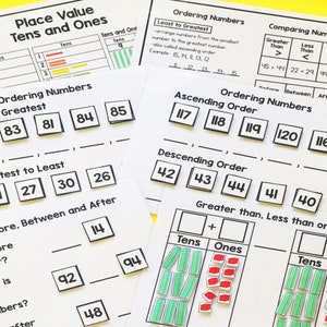Number Math Center Activity - Etsy