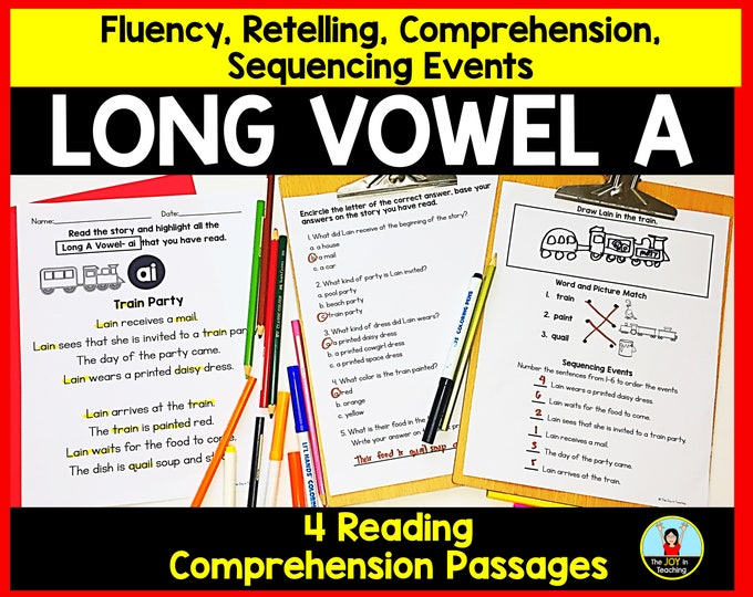 Phonics Reading Comprehension Passages and Activities Long Vowel - Etsy ...